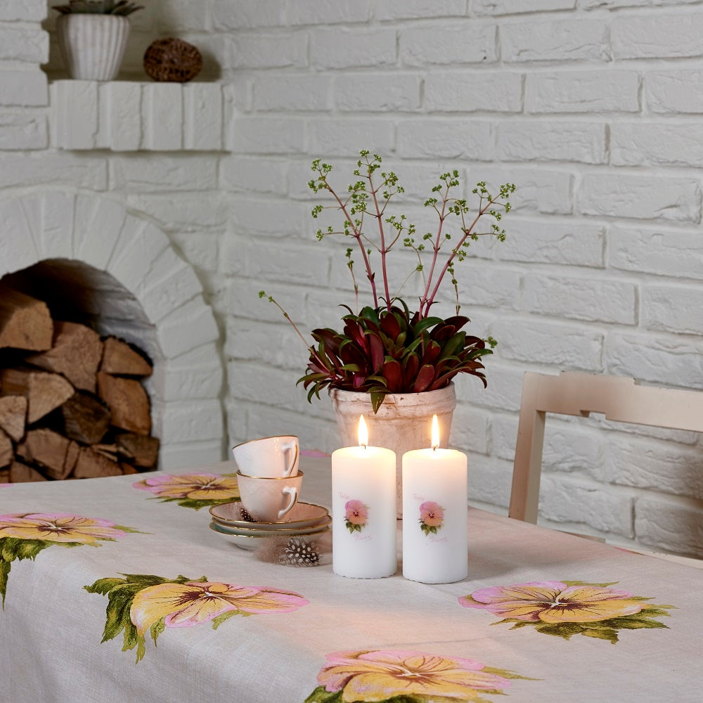 Klarborg bloklys hvid med motiv. NYHED 2017 – Heidisbutik