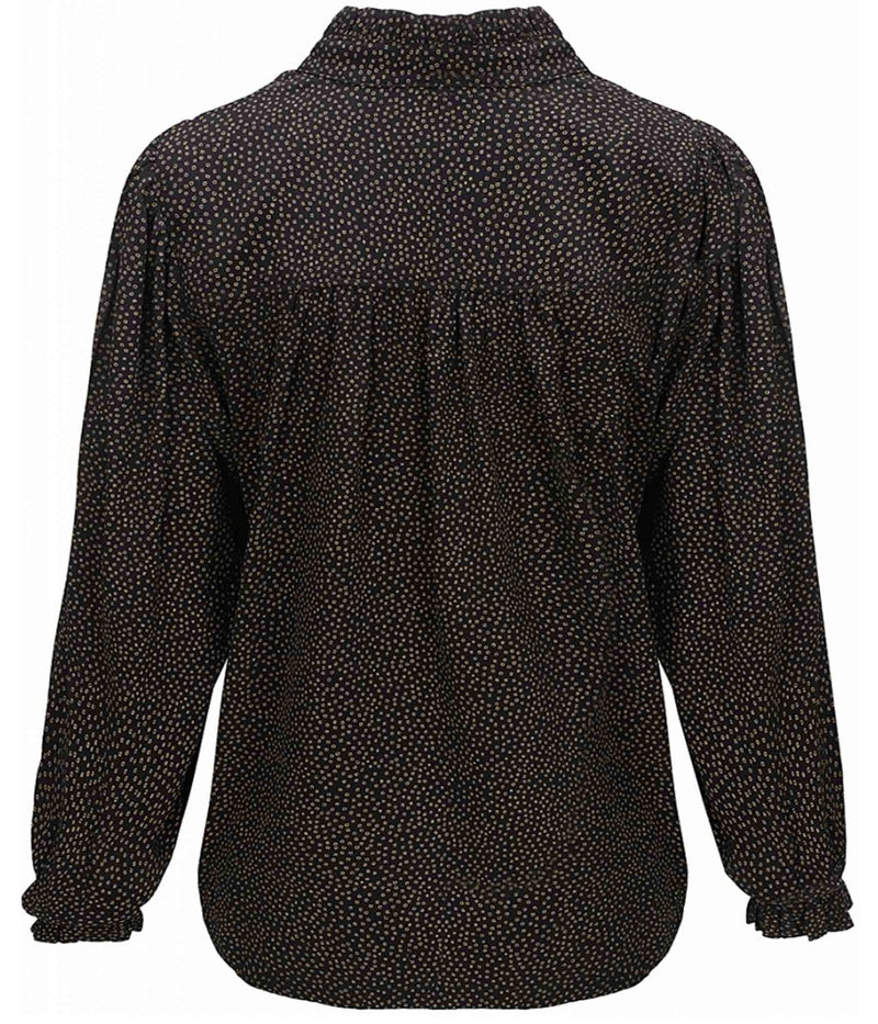 One-Two Luxzuz Leoni bluse i sort – Heidisbutik